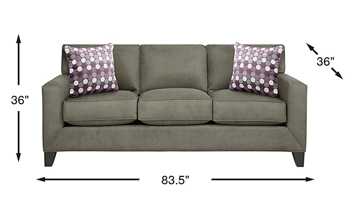 Sullivan Granite Gray Textured Sofa | Rooms to Go