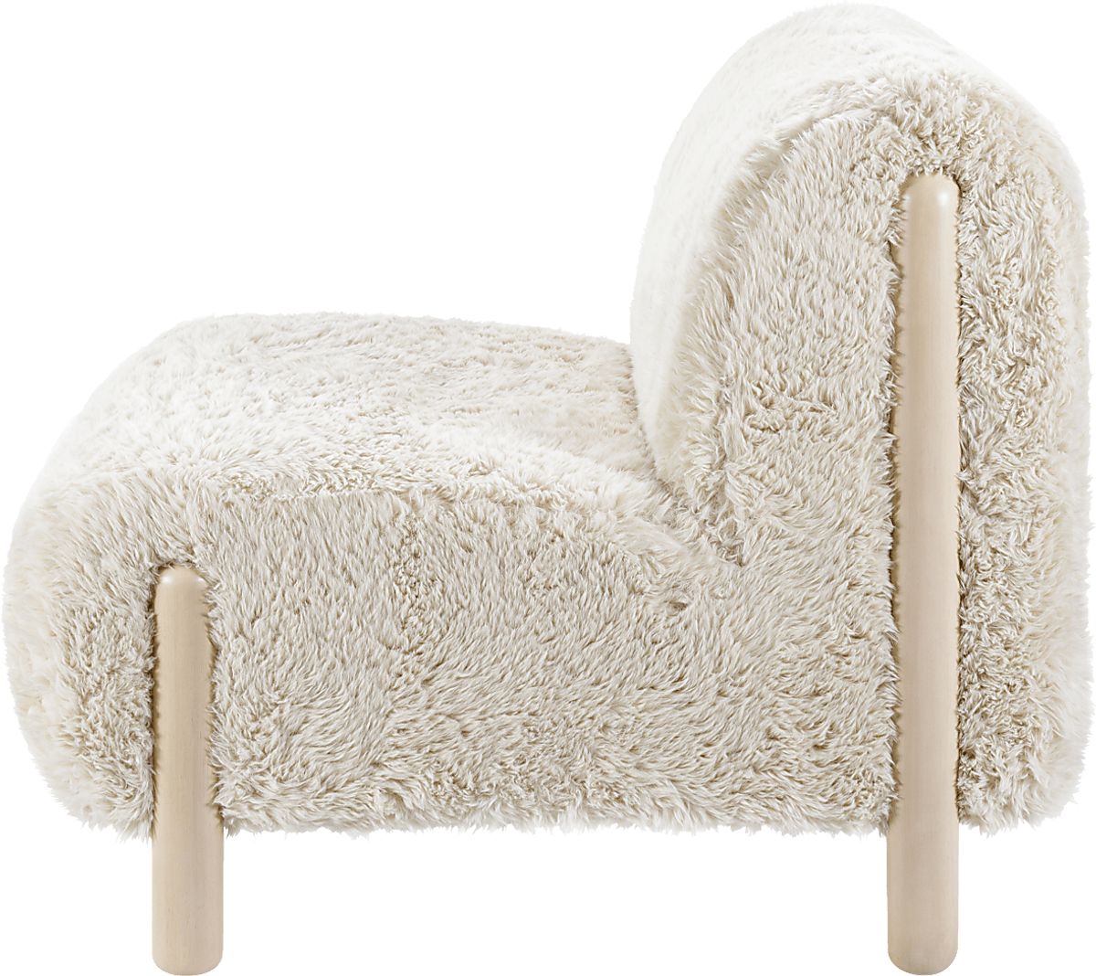 Sumiza Off-White Beige,White Polyester Fabric Accent Chair | Rooms to Go