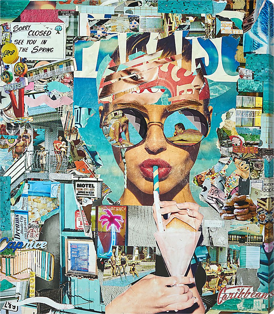 Summer Glam Blue Artwork - Rooms To Go