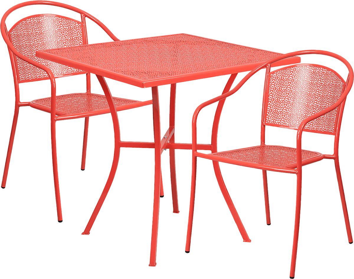 Summer Haven Coral Colors Outdoor 3 Pc Patio Set | Rooms to Go