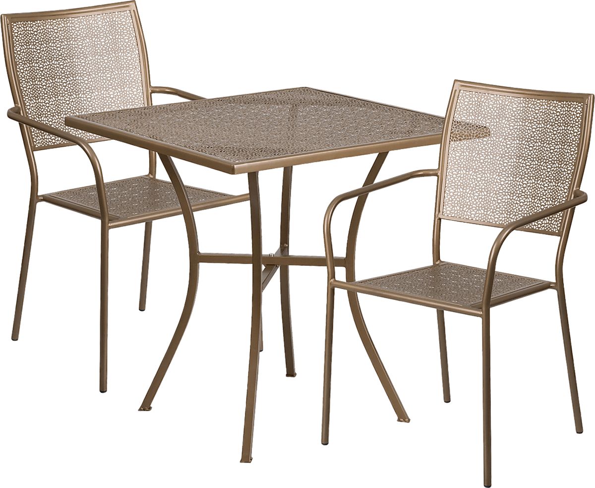 Summer Haven Gold Colors,Metal Outdoor 3 Pc Patio Set | Rooms to Go