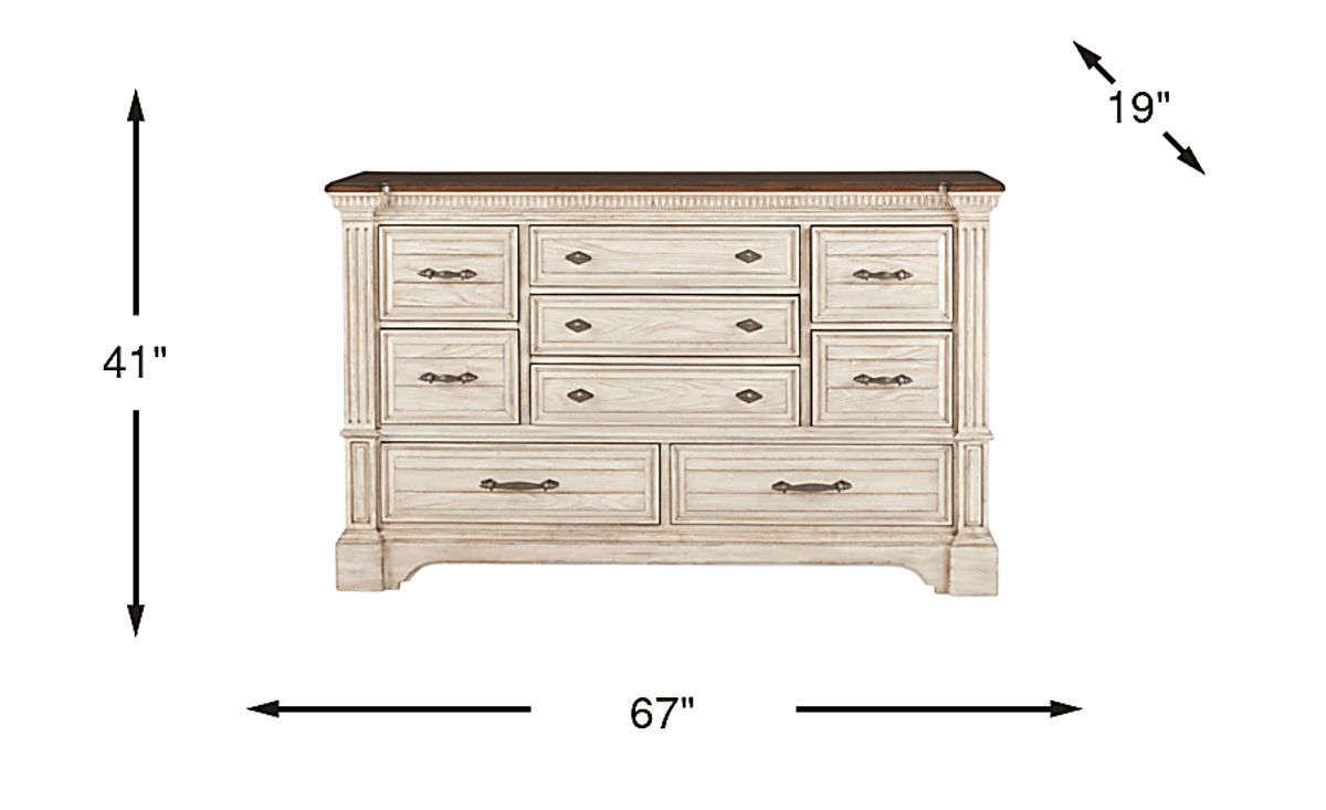 Summerset Cream Colors,Light Wood,White Dresser | Rooms to Go