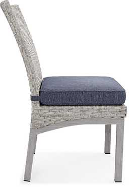 Sun Valley 7 Pc Light Gray Blue Aluminum Outdoor Dining Set With Dining ...