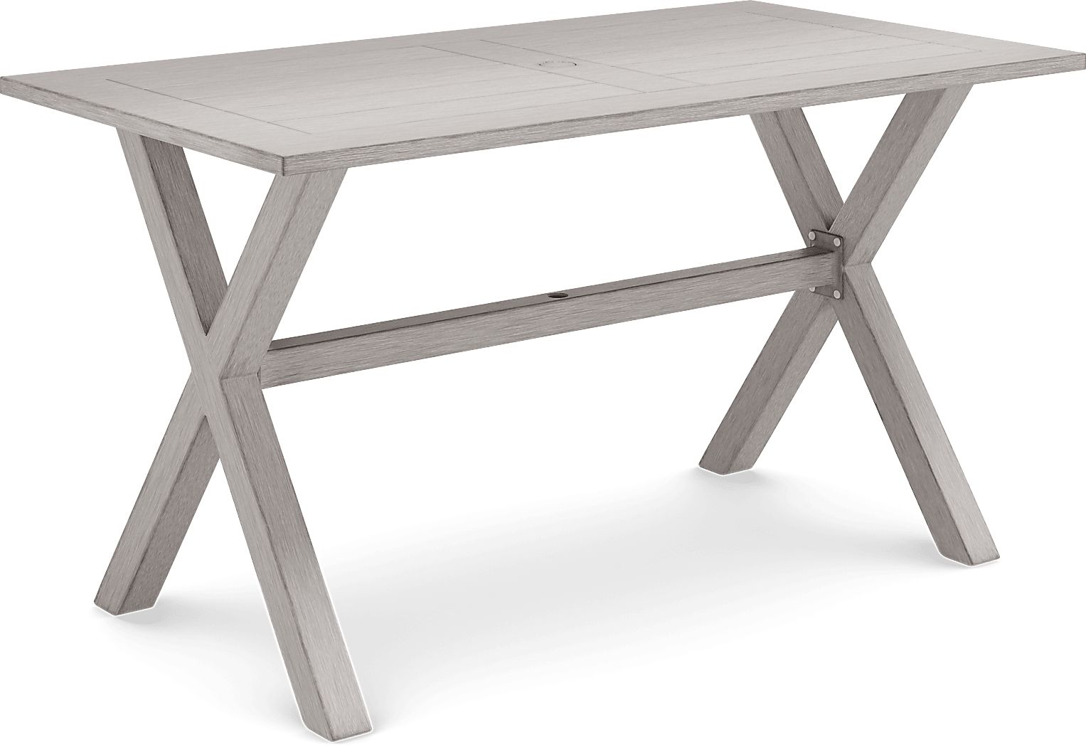 Sun Valley Light Gray Aluminum Outdoor Bar Table | Rooms to Go