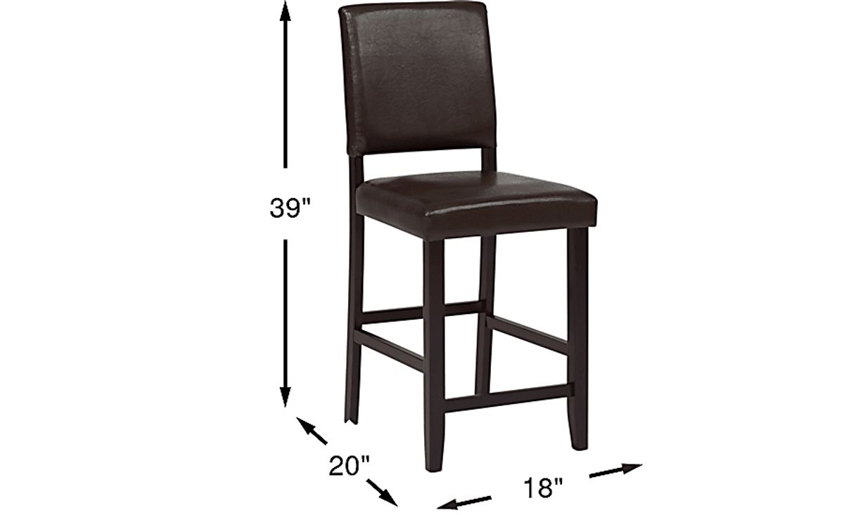 Sunset View Brown Cherry Dark Wood Counter Height Stool | Rooms to Go