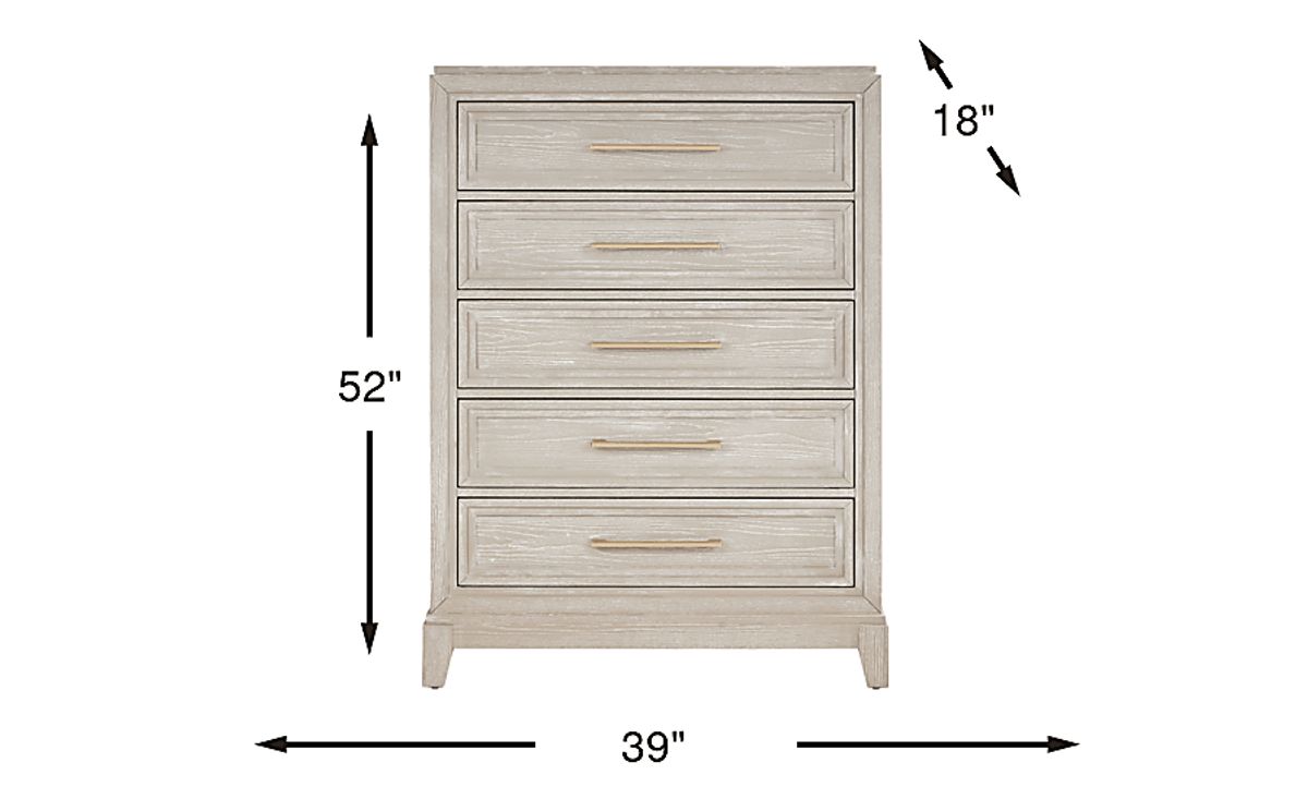 Sunside Way Sand Light Wood Chest | Rooms to Go