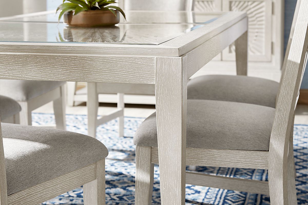 Sunside Way 5 Pc Sand Light Wood Dining Room Set With Dining Table ...