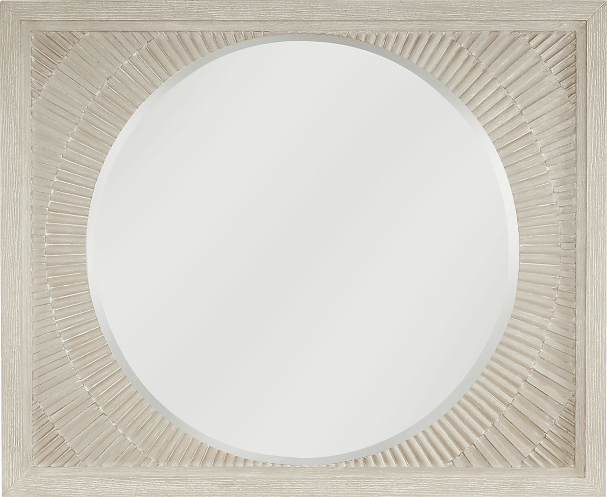 Sunside Way Sand Light Wood Mirror - Rooms To Go