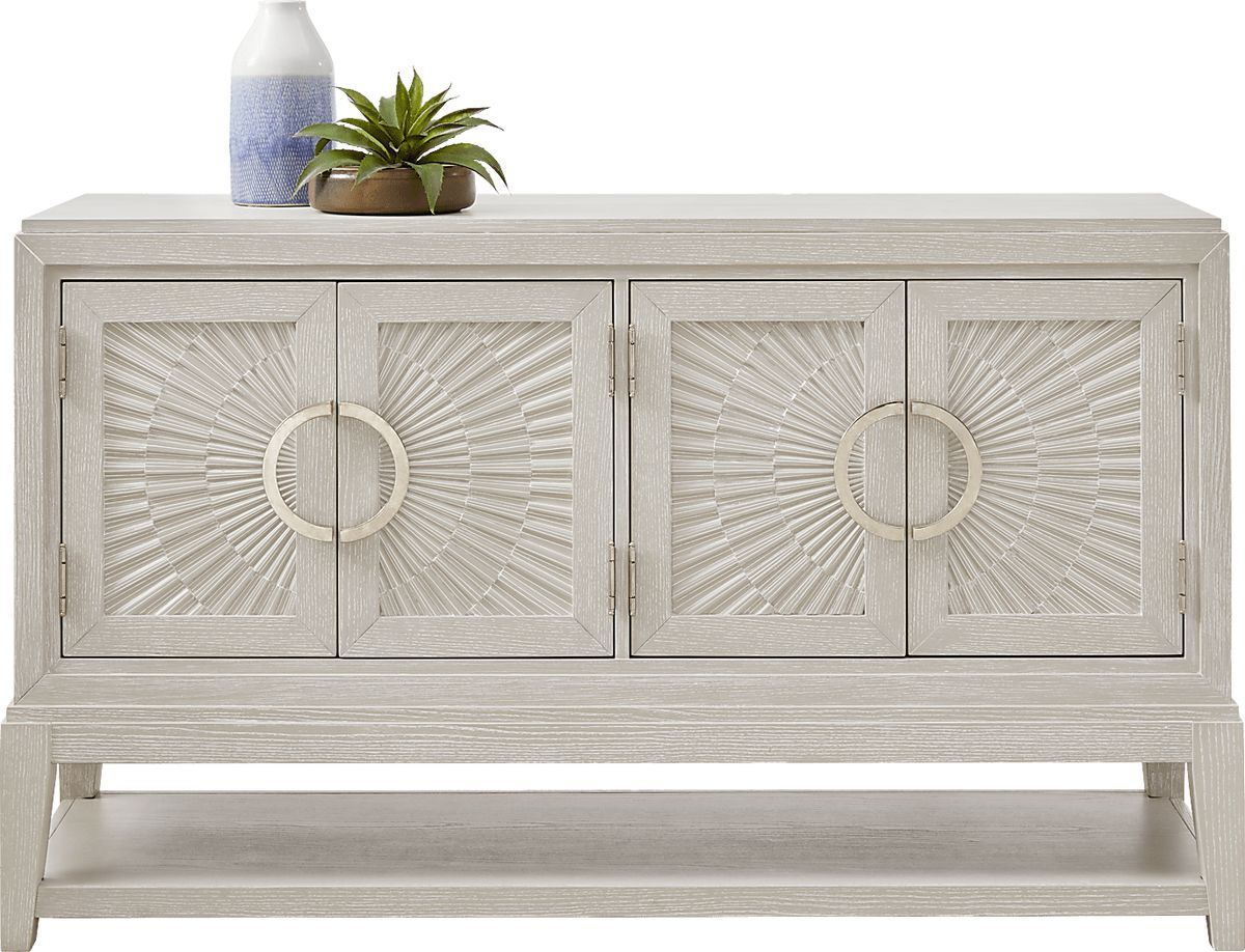 Sunside Way Sand Light Wood Server | Rooms to Go