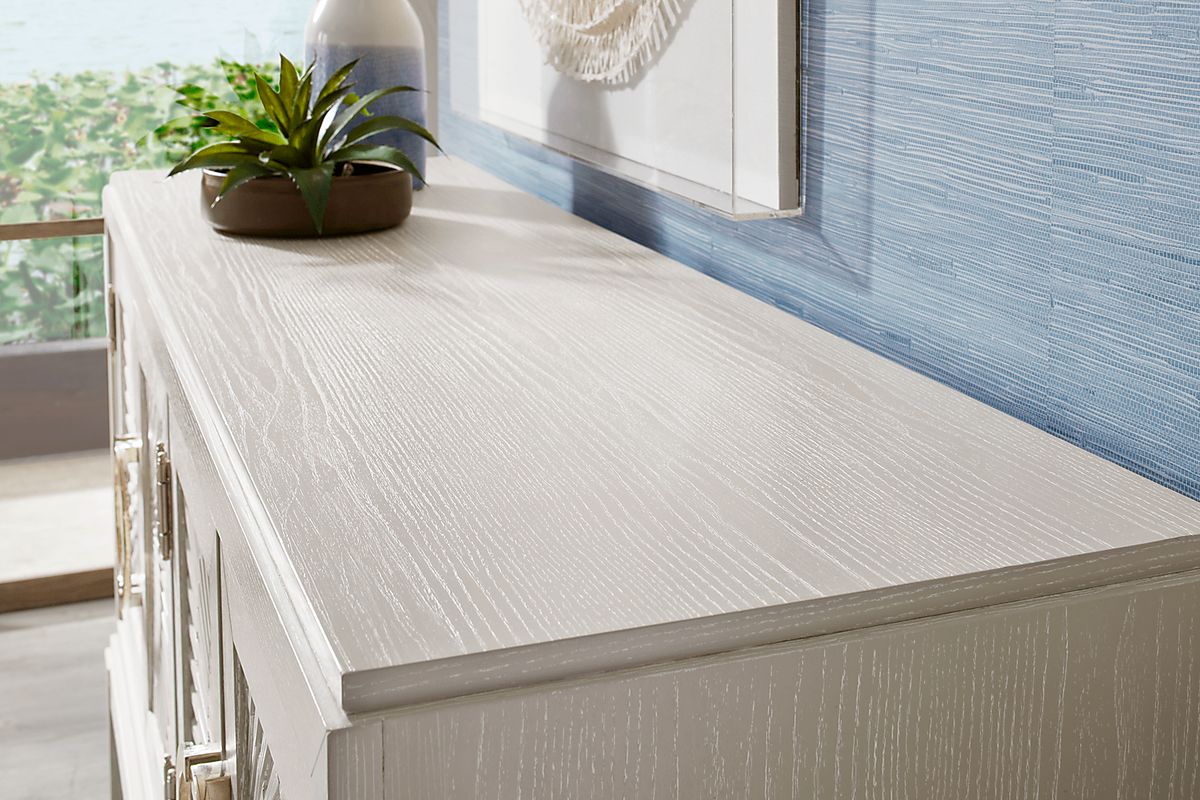 Sunside Way Sand Light Wood Server | Rooms to Go