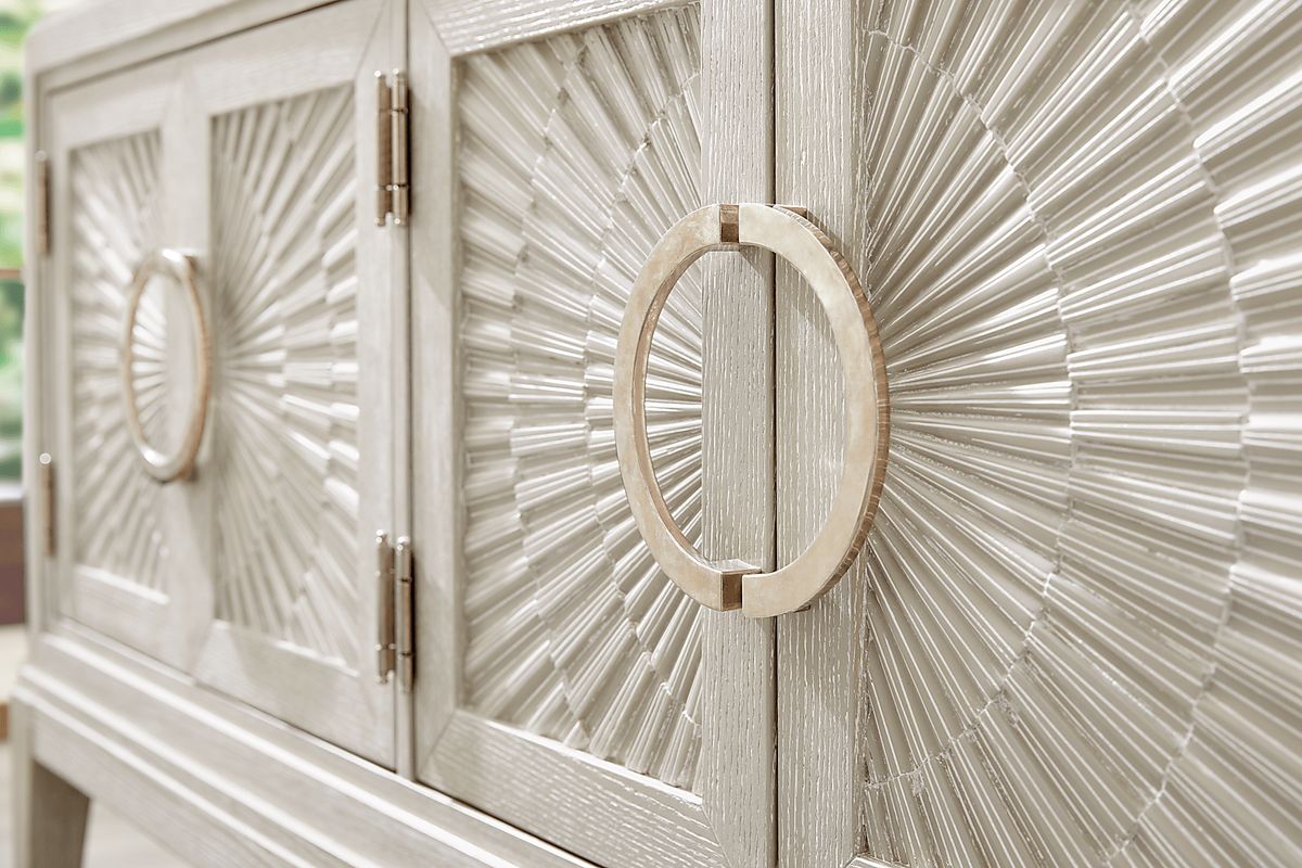 Sunside Way Sand Light Wood Server | Rooms to Go