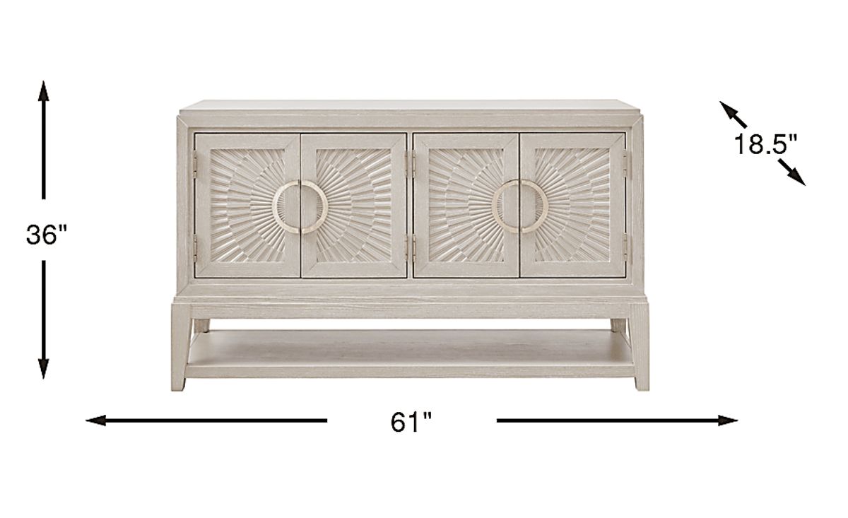 Sunside Way Sand Light Wood Server | Rooms to Go