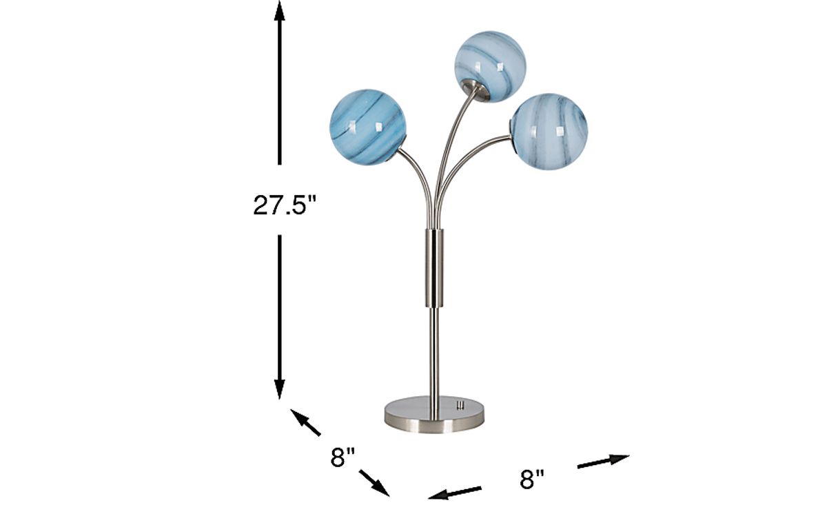 Sunstream Island Silver Gray Table Lamp | Rooms to Go