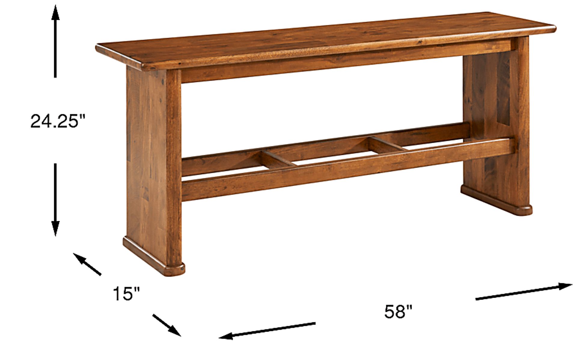 Surrey Ellis Brown Dark Wood Counter Height Bench | Rooms to Go