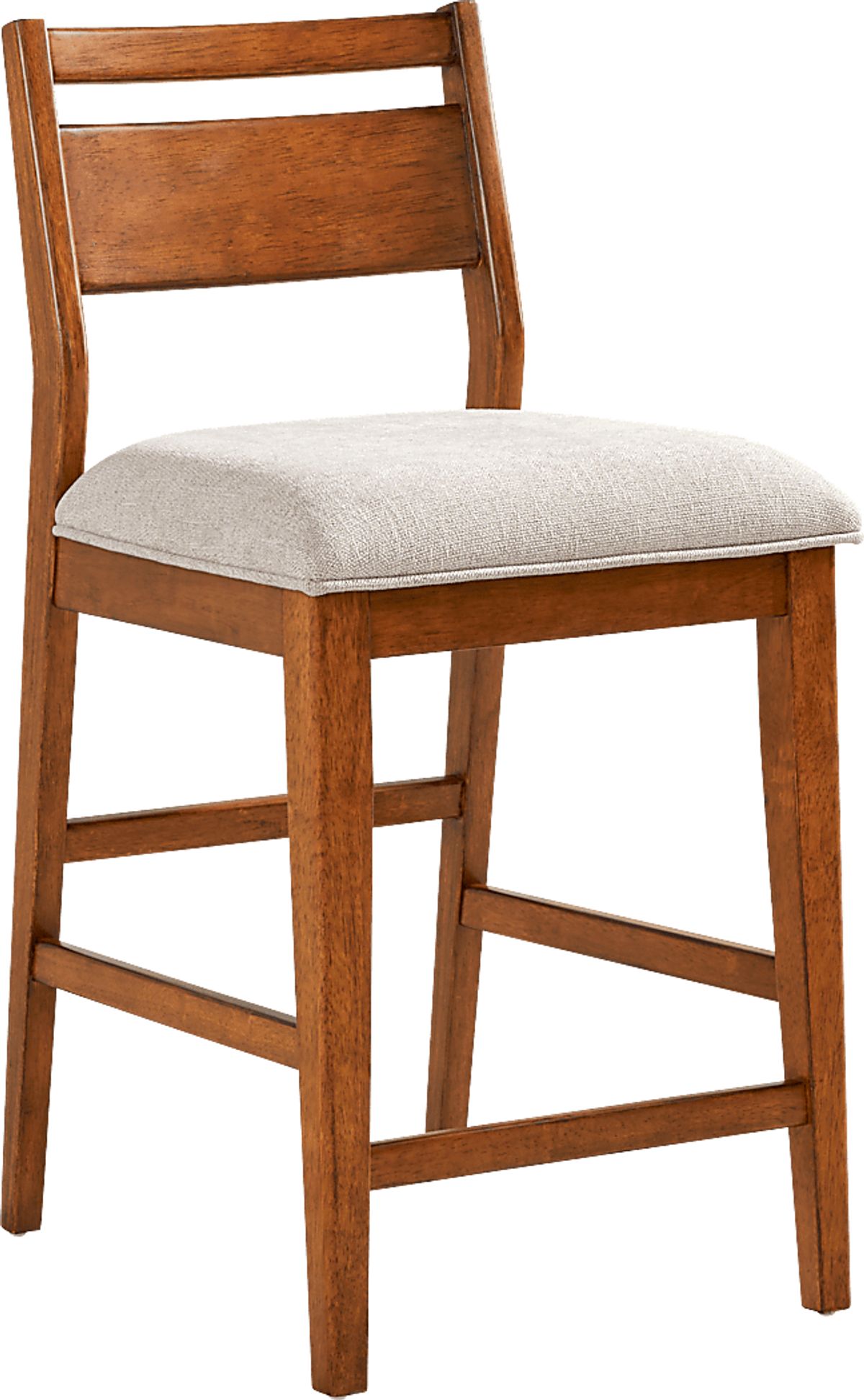 Surrey Ellis Brown Dark Wood Beige Counter Height Stool | Rooms to Go