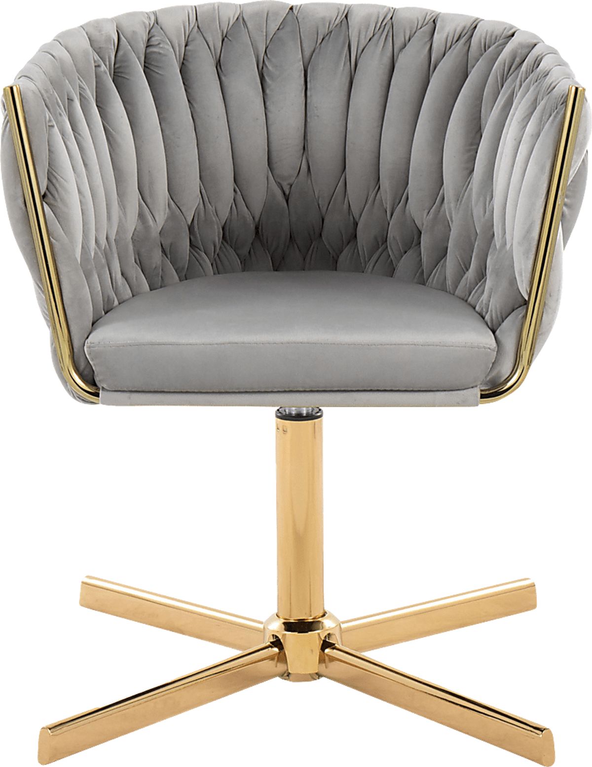 Sutcliff Silver Gray Velvet Plush Swivel Accent Chair | Rooms to Go