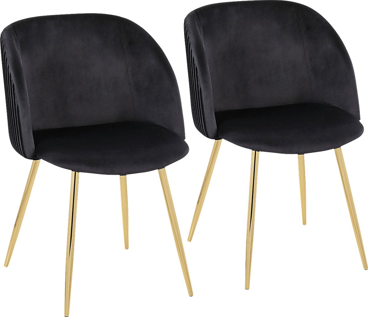 Sutlive I Black Velvet Plush Dining Chair | Rooms to Go