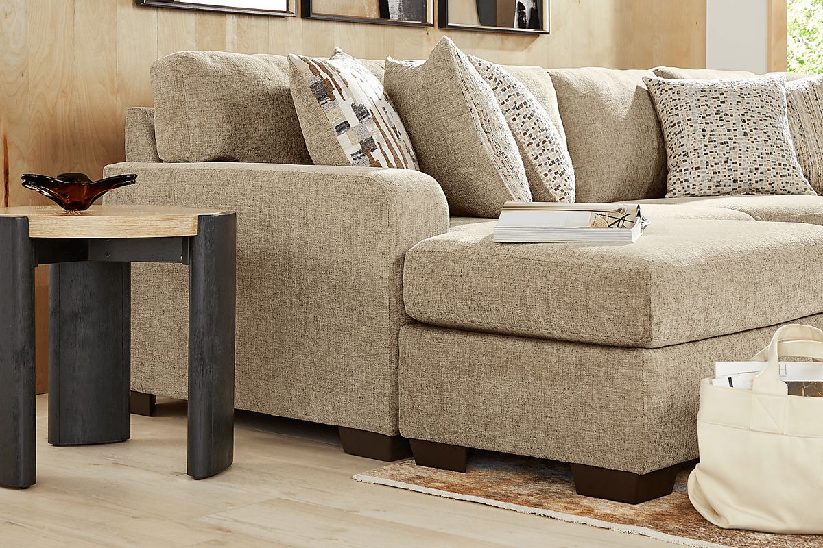 Sutterfield Beige Woven 5 Pc 2 Sectional | Rooms to Go