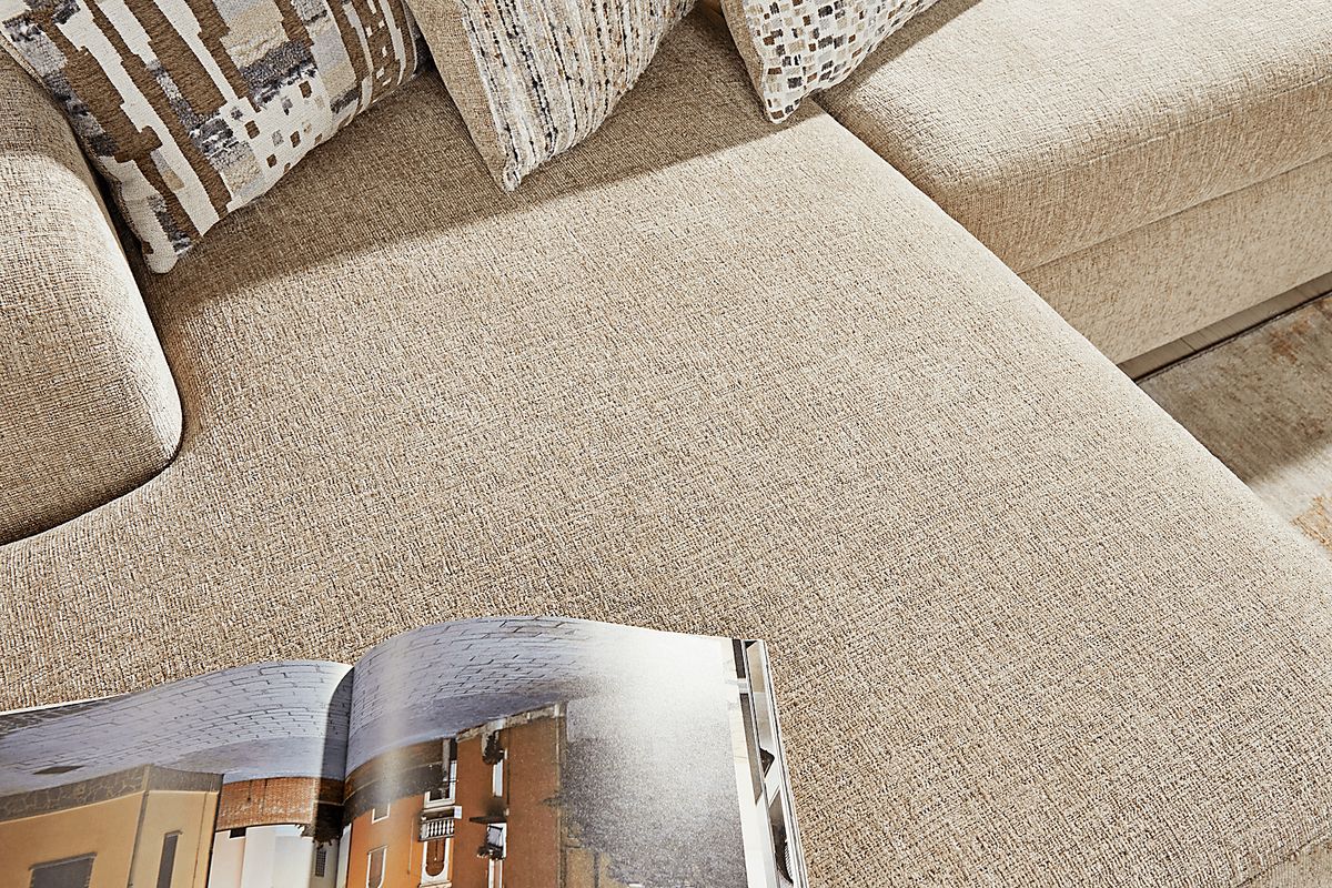 Sutterfield Beige Woven 5 Pc 2 Sectional | Rooms to Go