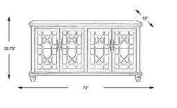 Swansboro II Blue Colors Accent Console | Rooms to Go