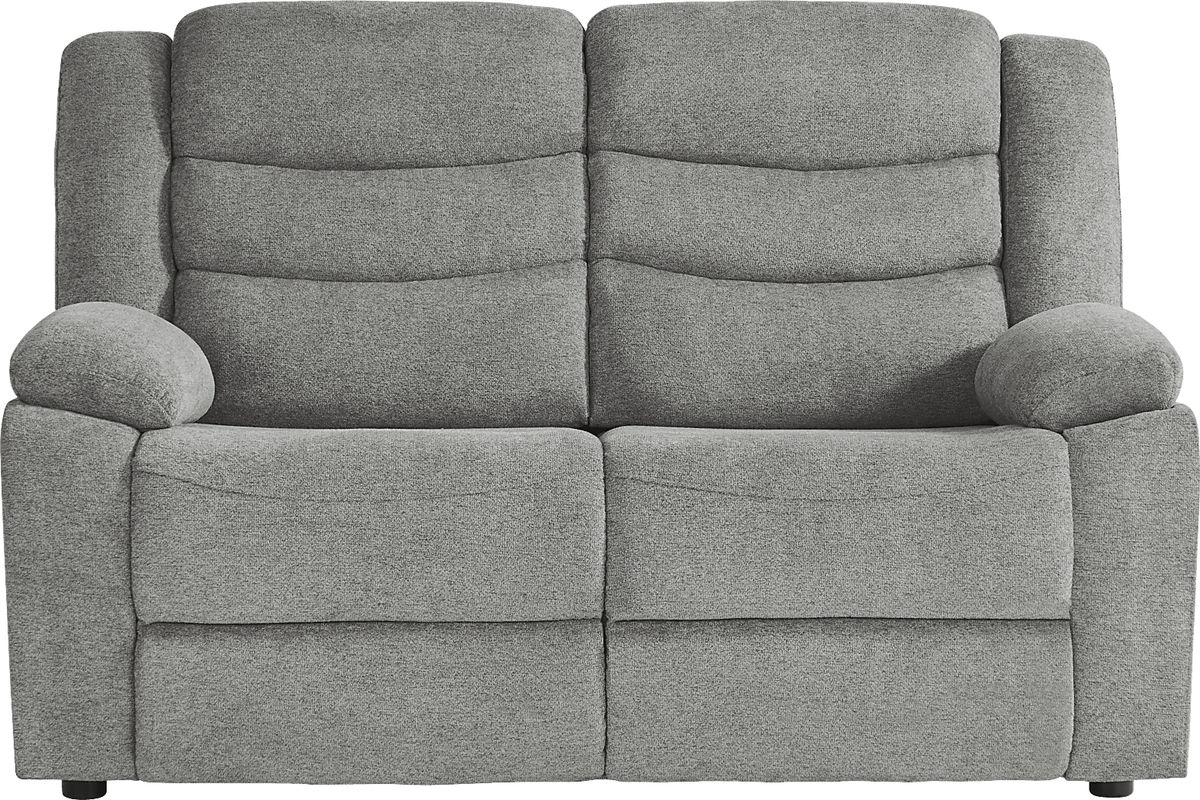 Swansea Granite Gray Woven Stationary Loveseat | Rooms to Go