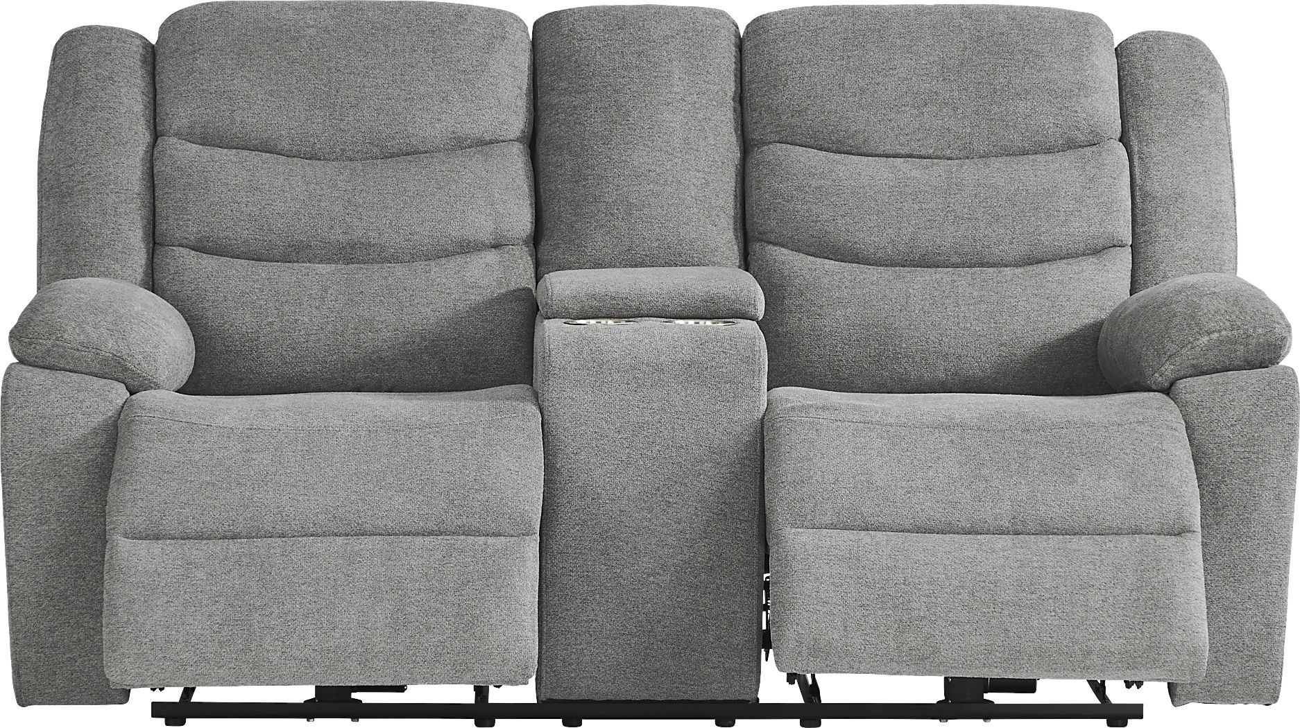 Swansea Granite Gray Woven Power Reclining Loveseat | Rooms to Go