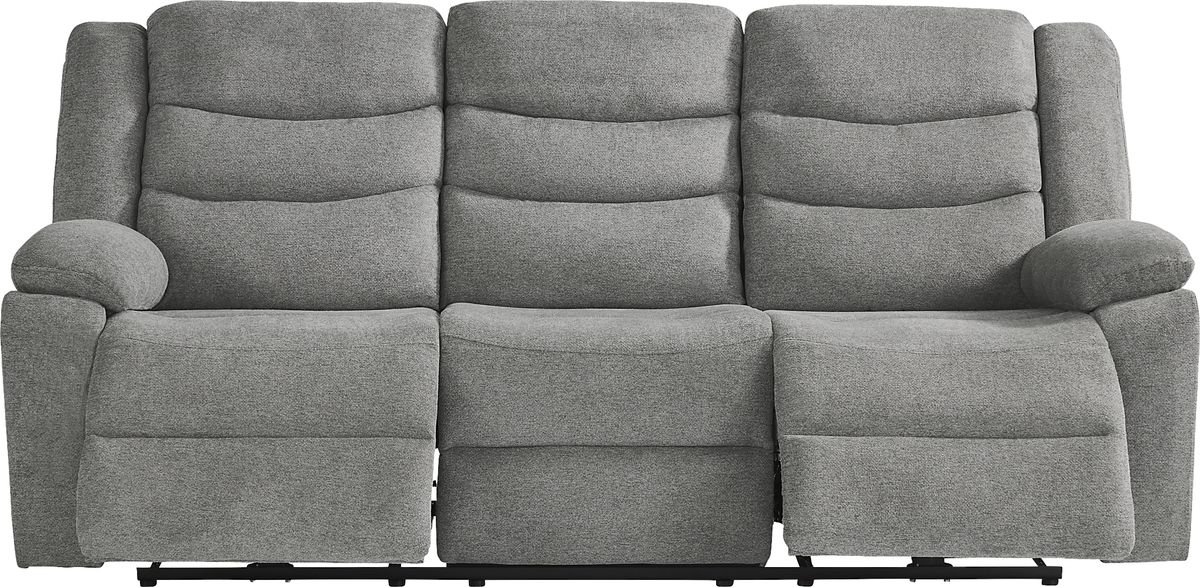 Swansea Granite Gray Woven Power Reclining Sofa | Rooms to Go