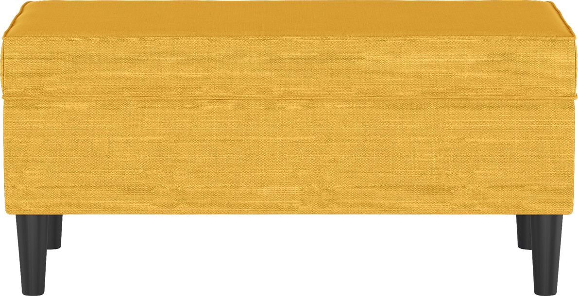 Sweet Plains Yellow Storage Bench - Rooms To Go