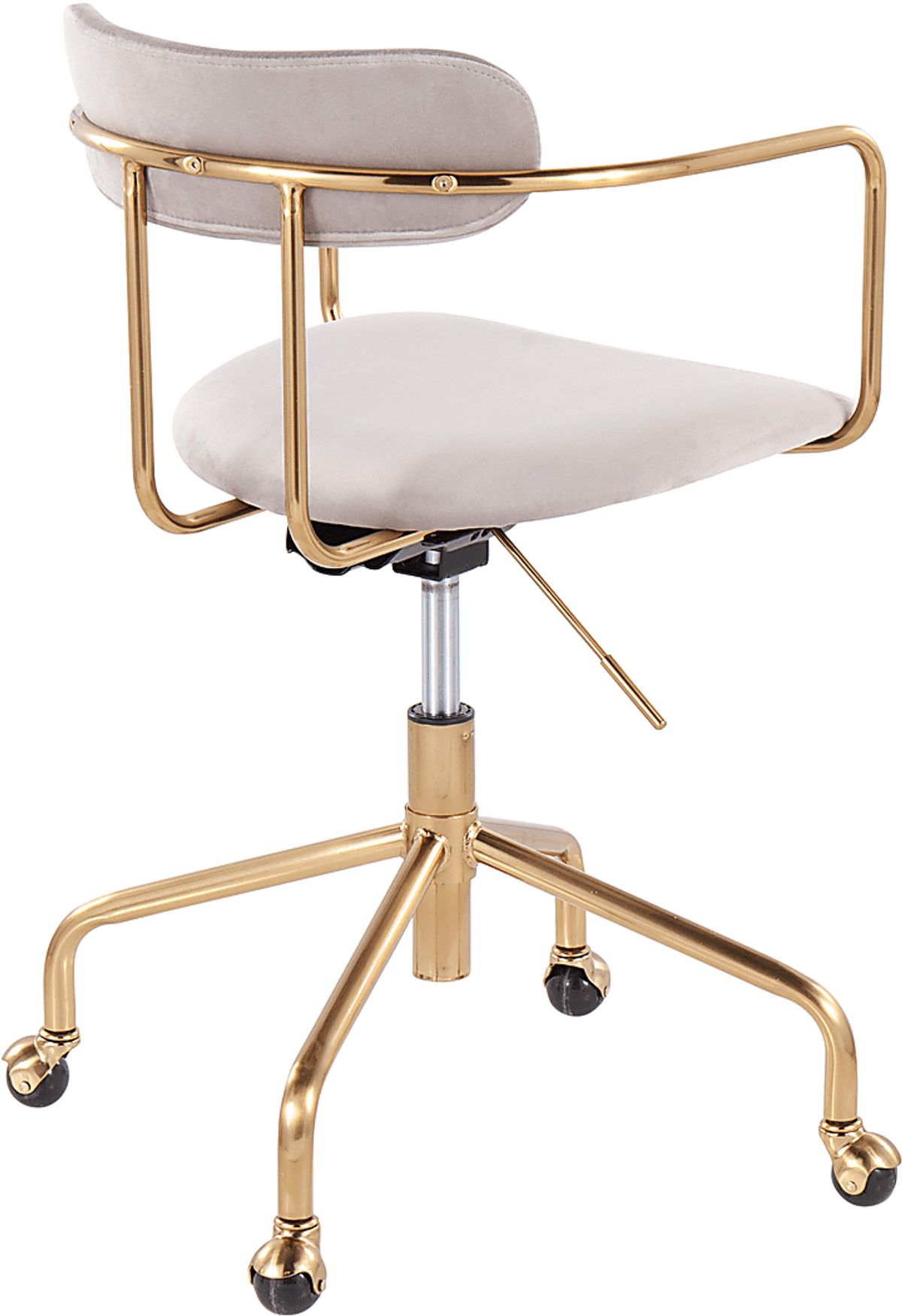 Sweetshade Silver Gray Velvet Plush Office Chair | Rooms to Go