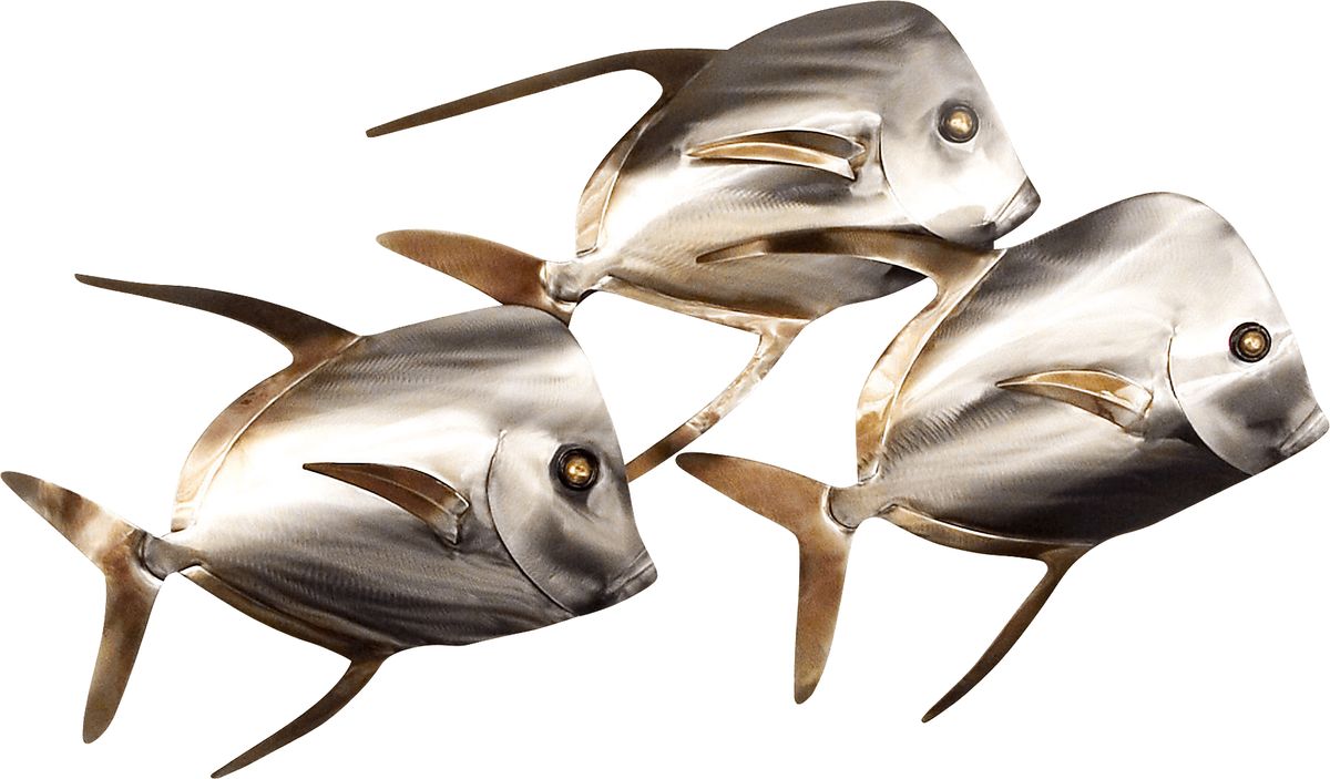 Swim Away Silver Gray Outdoor Wall Decor | Rooms to Go