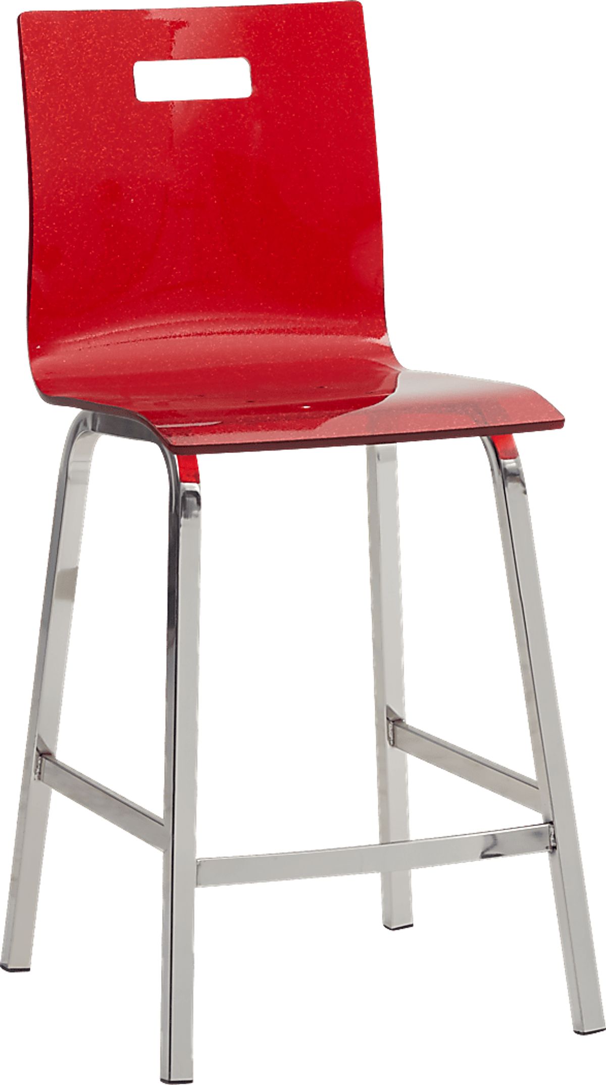 Swinton Silver Gray Red Counter Height Stool | Rooms to Go