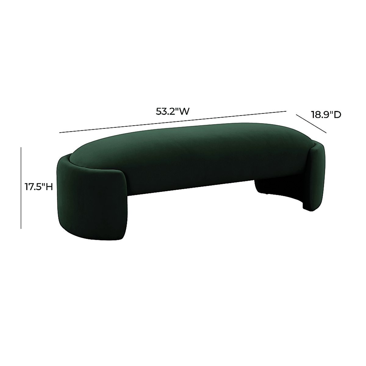 Sylvaner Forest Green Polyester Fabric Accent Bench | Rooms to Go