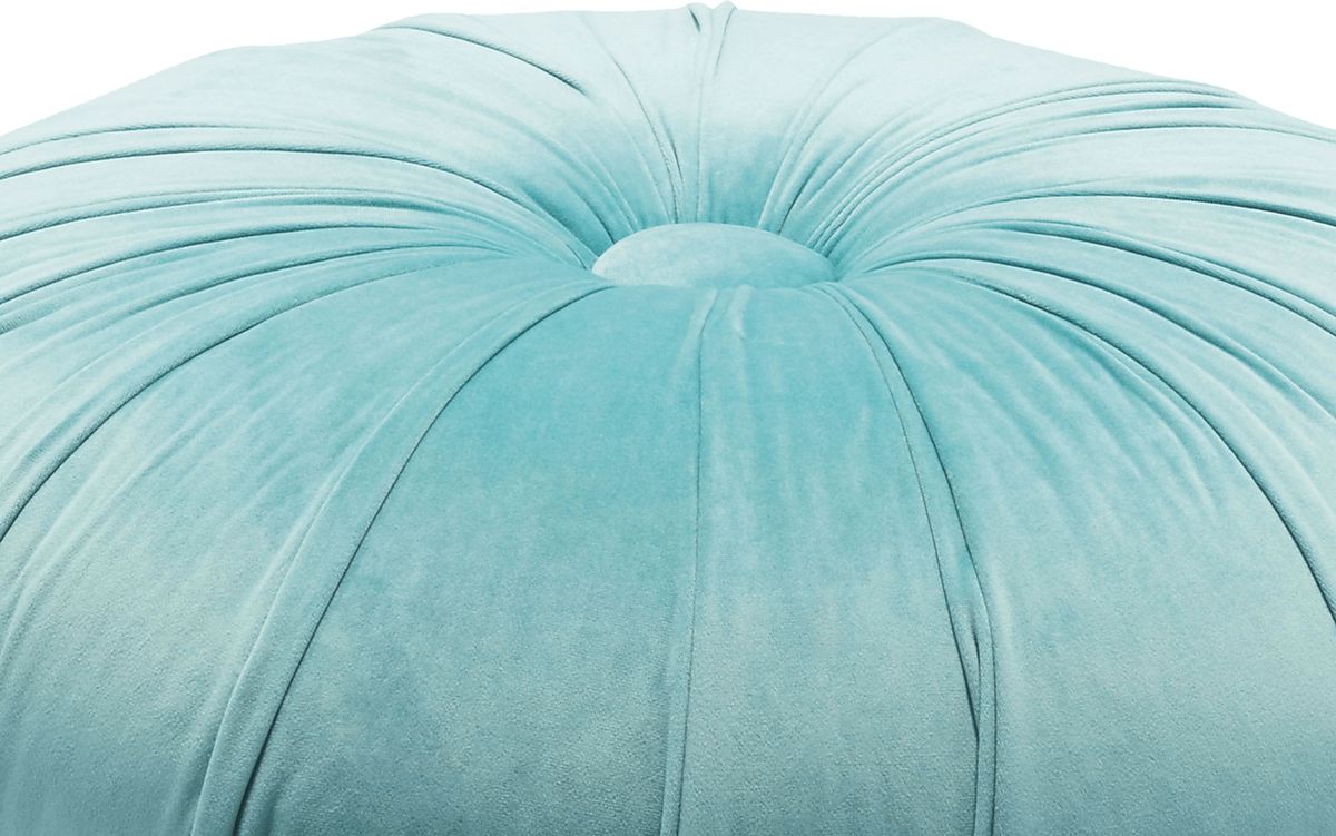 Syrniki Light Blue Polyester Fabric Ottoman | Rooms to Go