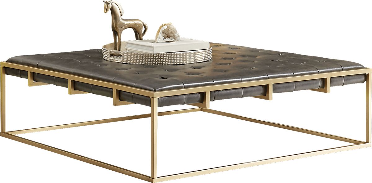 Talan Brown Synthetic Fabric Cocktail Ottoman | Rooms to Go