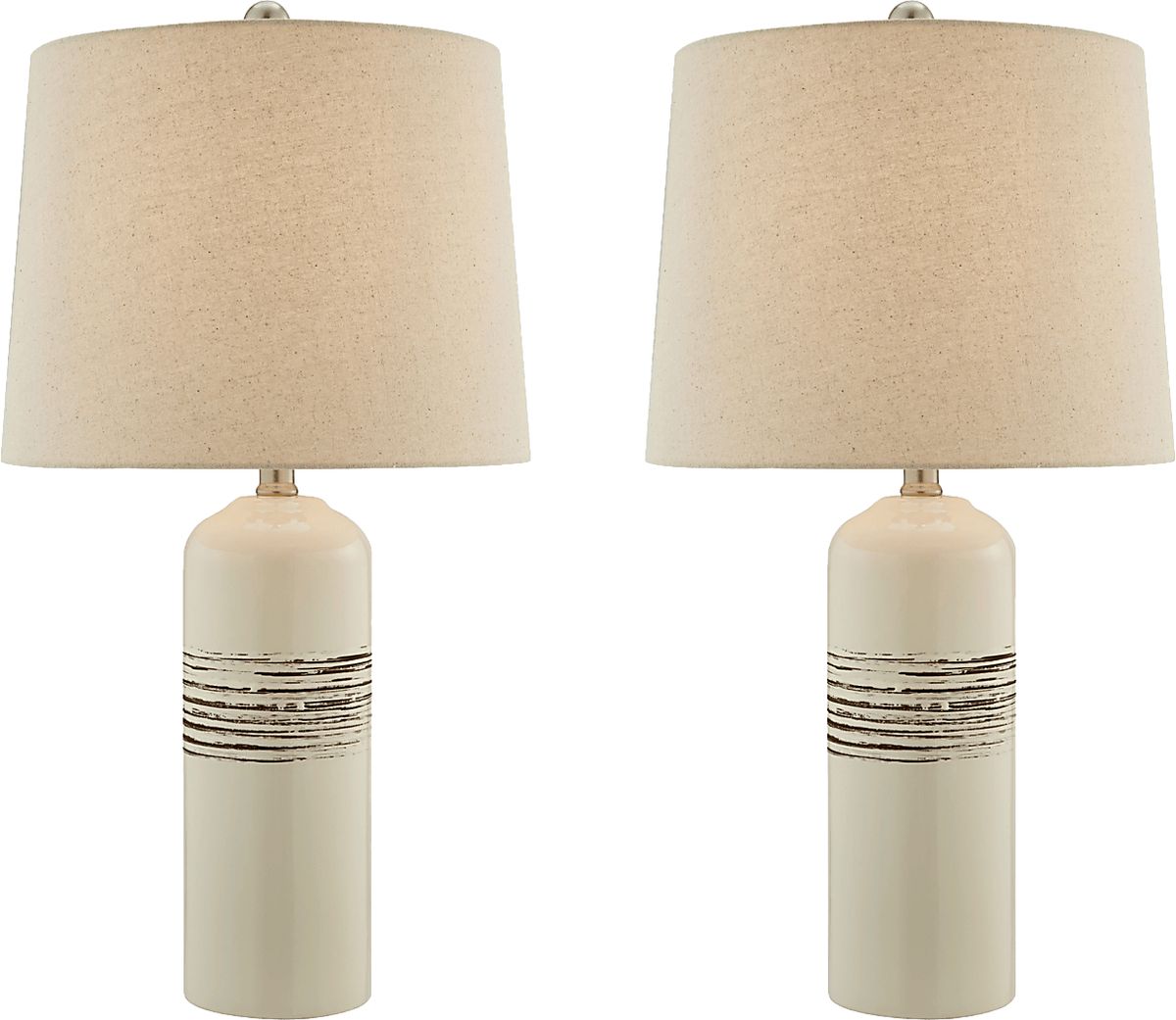 Talence Home 2 Pc Cream Beige Set Of Lamps | Rooms to Go