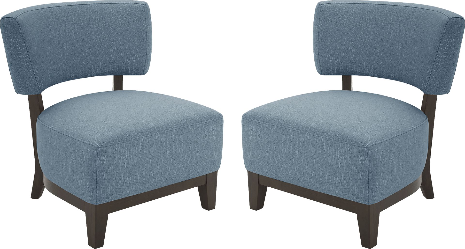 Tallmy Indigo Blue Polyester Fabric Set Of 2 Accent Chairs | Rooms to Go