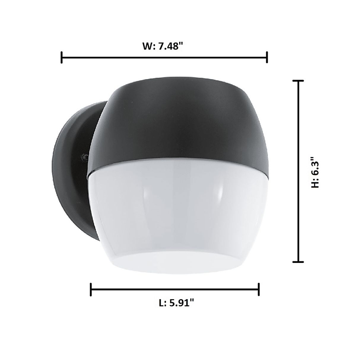 Tallow Circle Black Outdoor Lamp | Rooms to Go