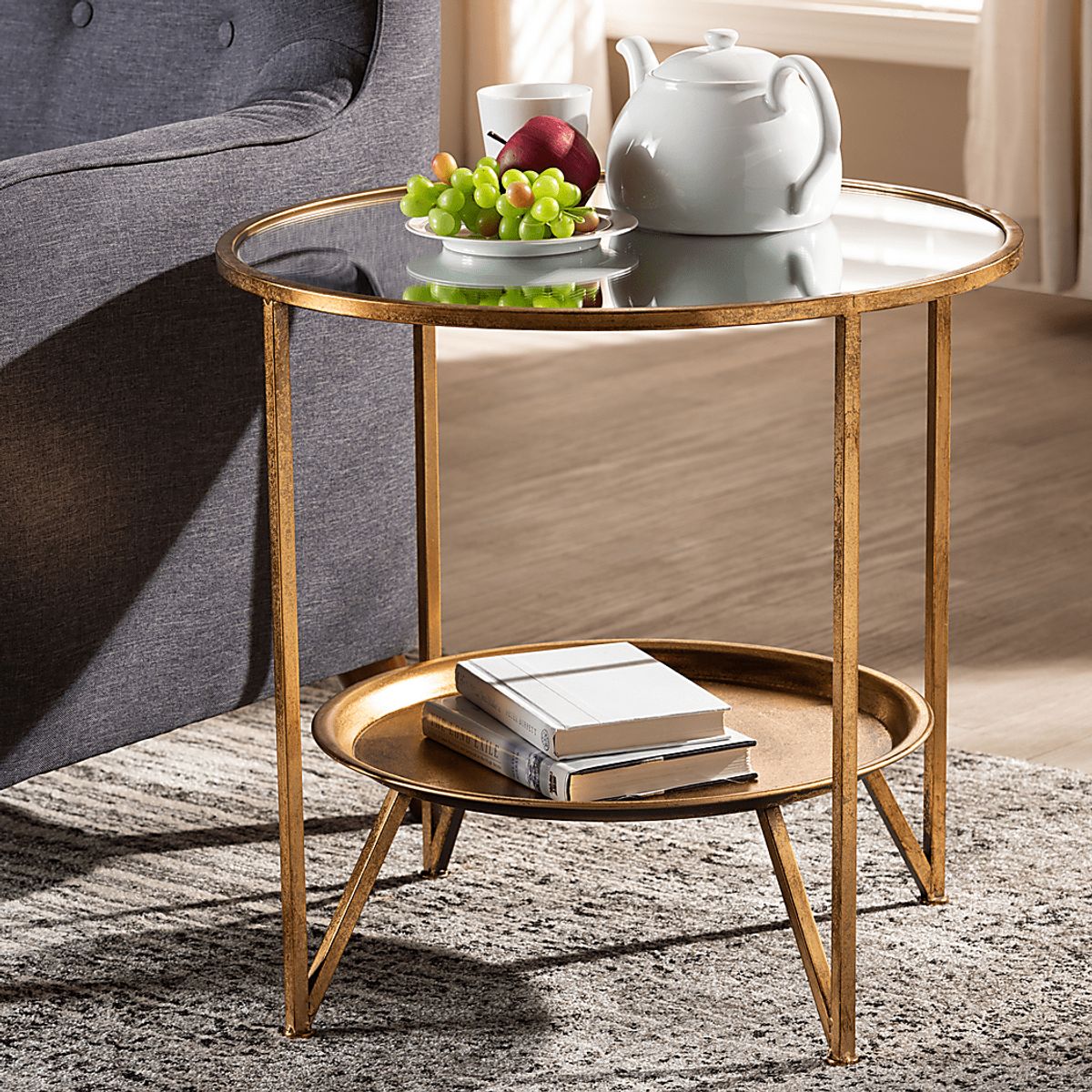 Talton Gold Colors,Metal Accent Table | Rooms to Go