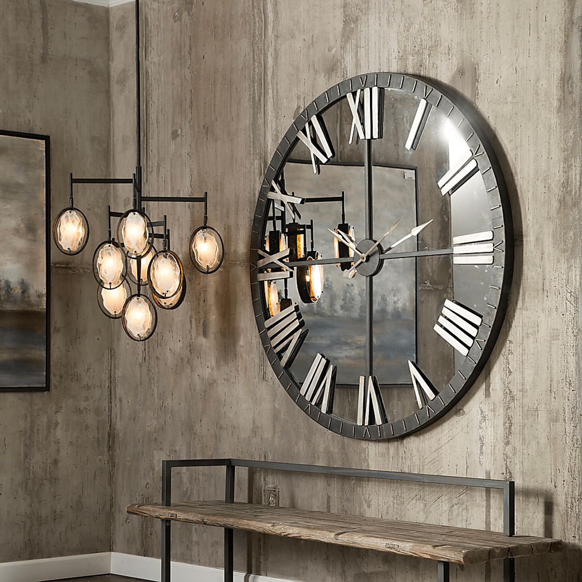 Taluga Edge Bronze Brown,Yellow Chanderlier | Rooms to Go