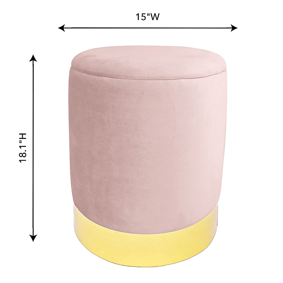 Tamar Ann Pink Blush Polyester Fabric Ottoman | Rooms to Go