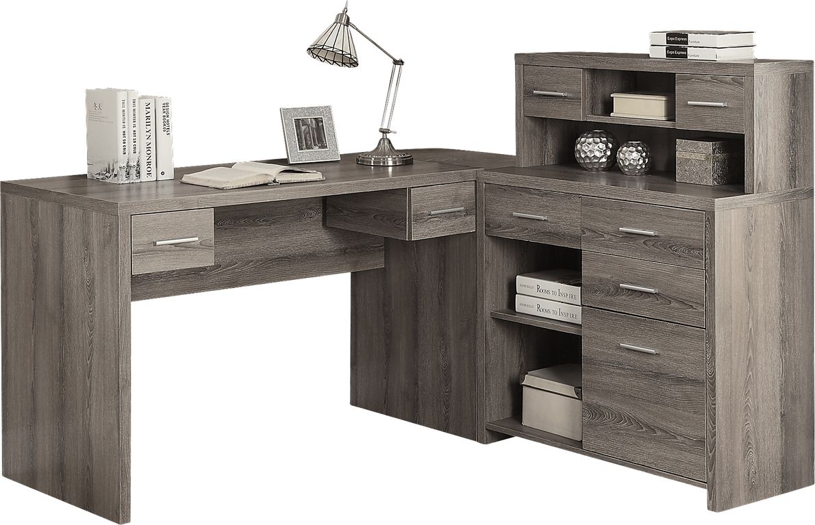 Tambec Beige Colors,Light Wood,White Desk - Rooms To Go