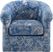 Tanith Blue Polyester Fabric Swivel Accent Chair - Rooms To Go