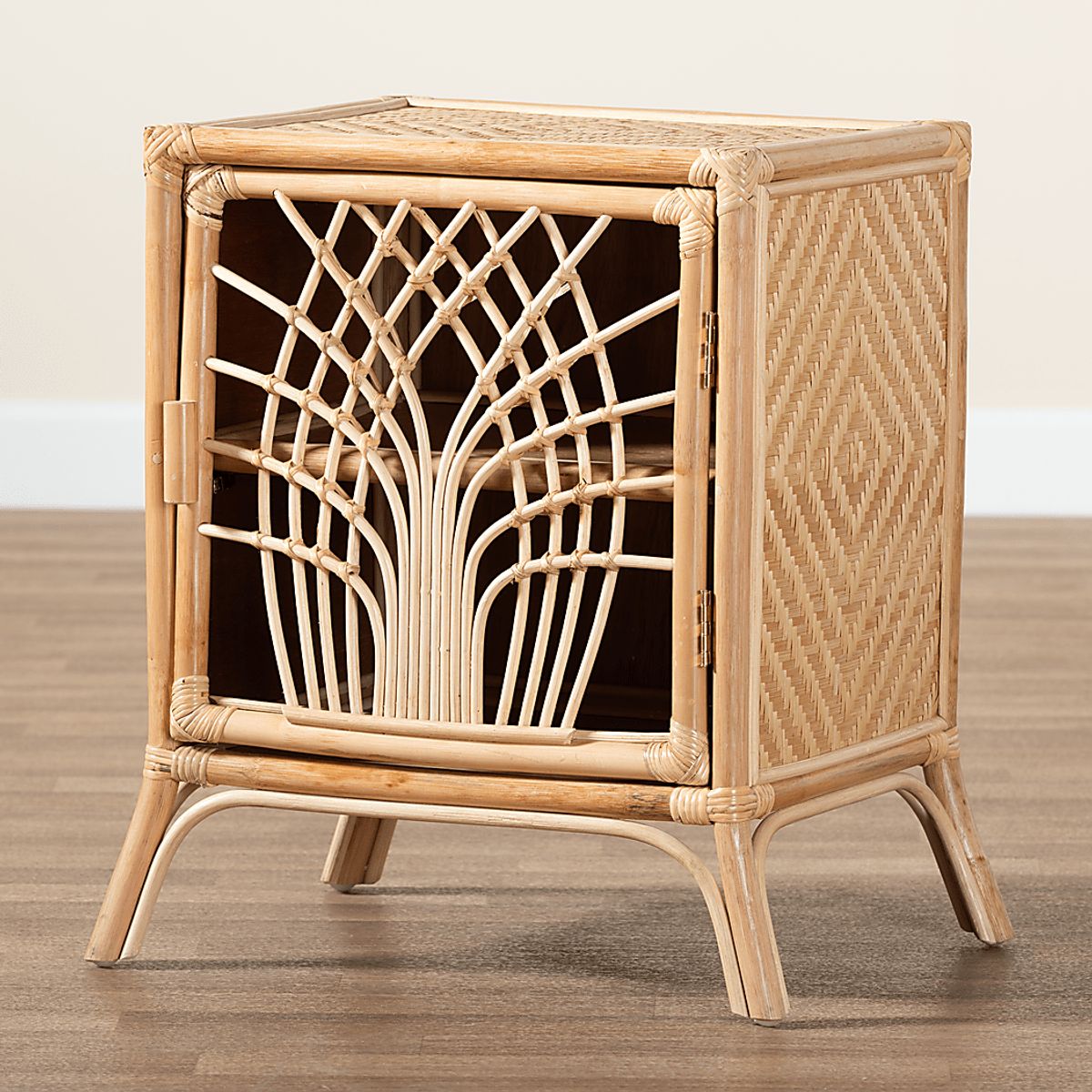 Tashota Light Wood Fruitwood Natural Beige,White Nightstand | Rooms to Go