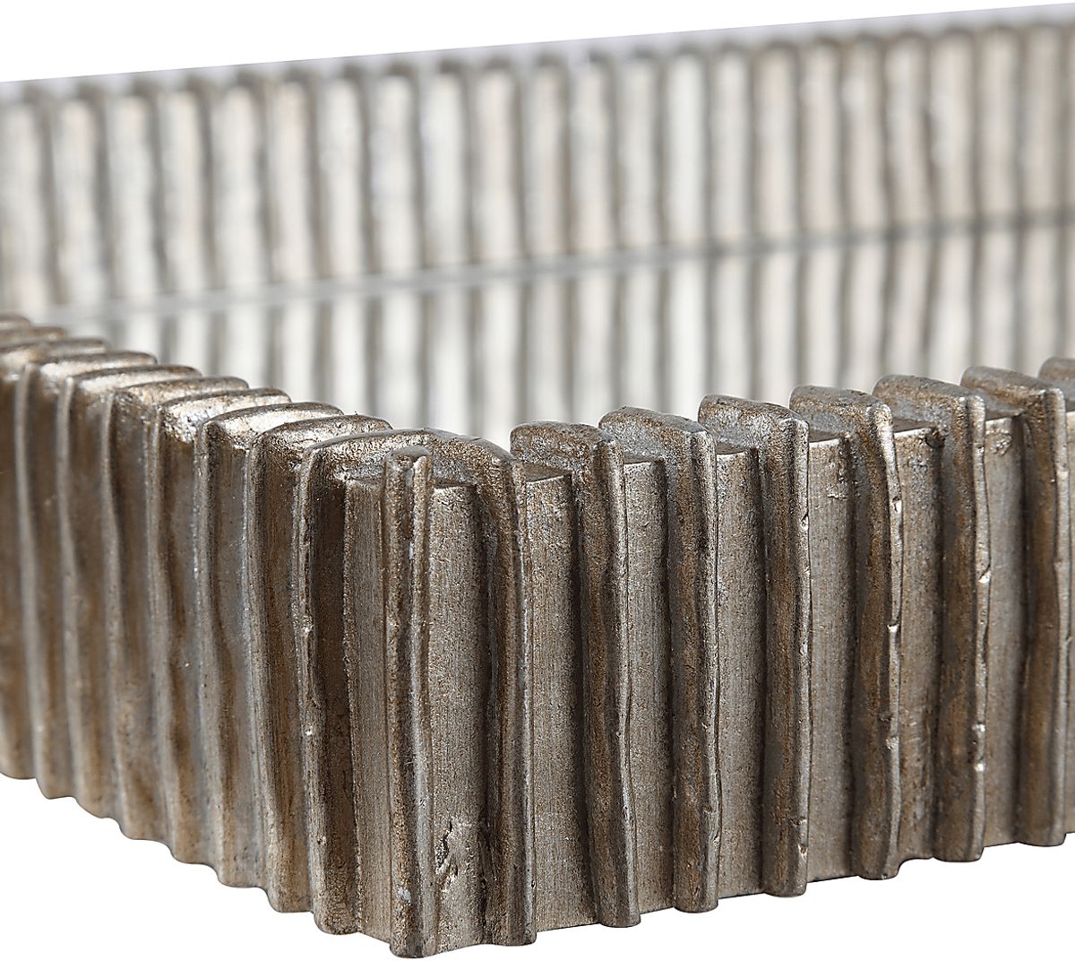 Taskin Silver Gray Decor Tray | Rooms to Go