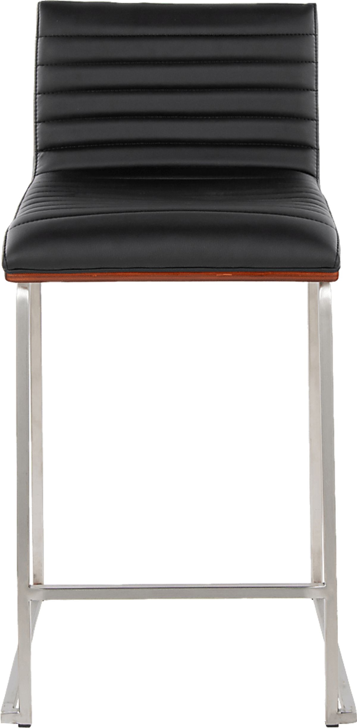 Tatesbrook VI Walnut Dark Wood Black Polyurethane Fabric Counter Height ...