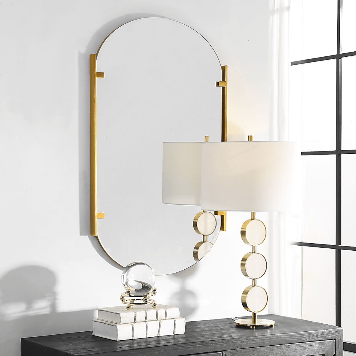Tatm Brass Mirror | Rooms to Go
