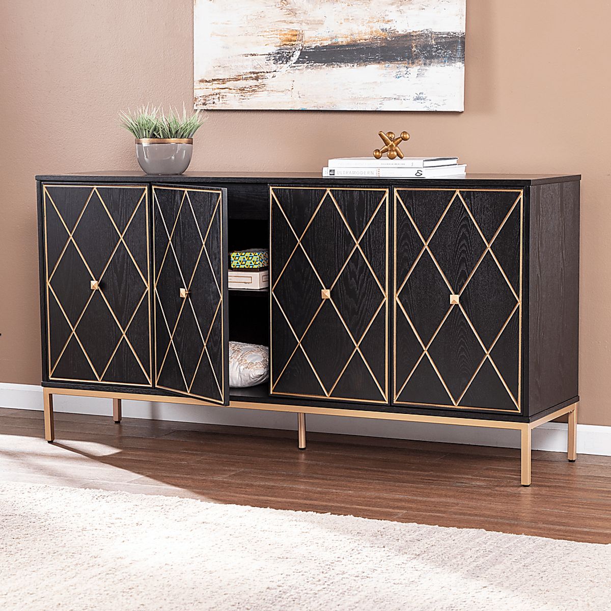 Tattershall Black Black,Colors Buffet Server | Rooms to Go