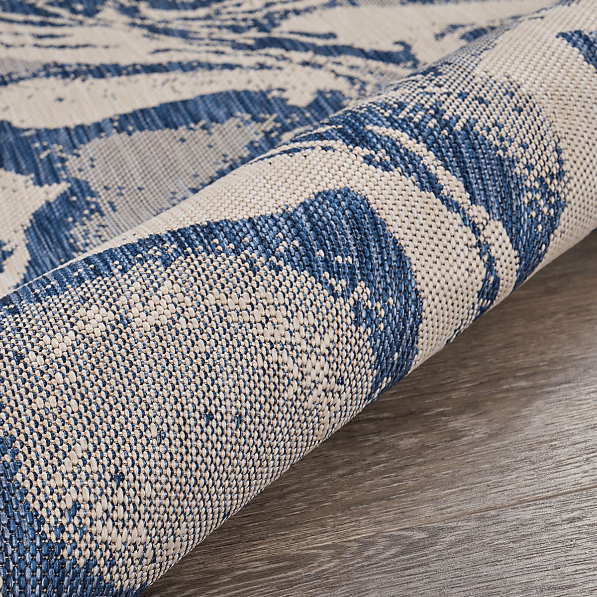 Taveco Navy,White Blue,White Outdoor Rugs | Rooms to Go