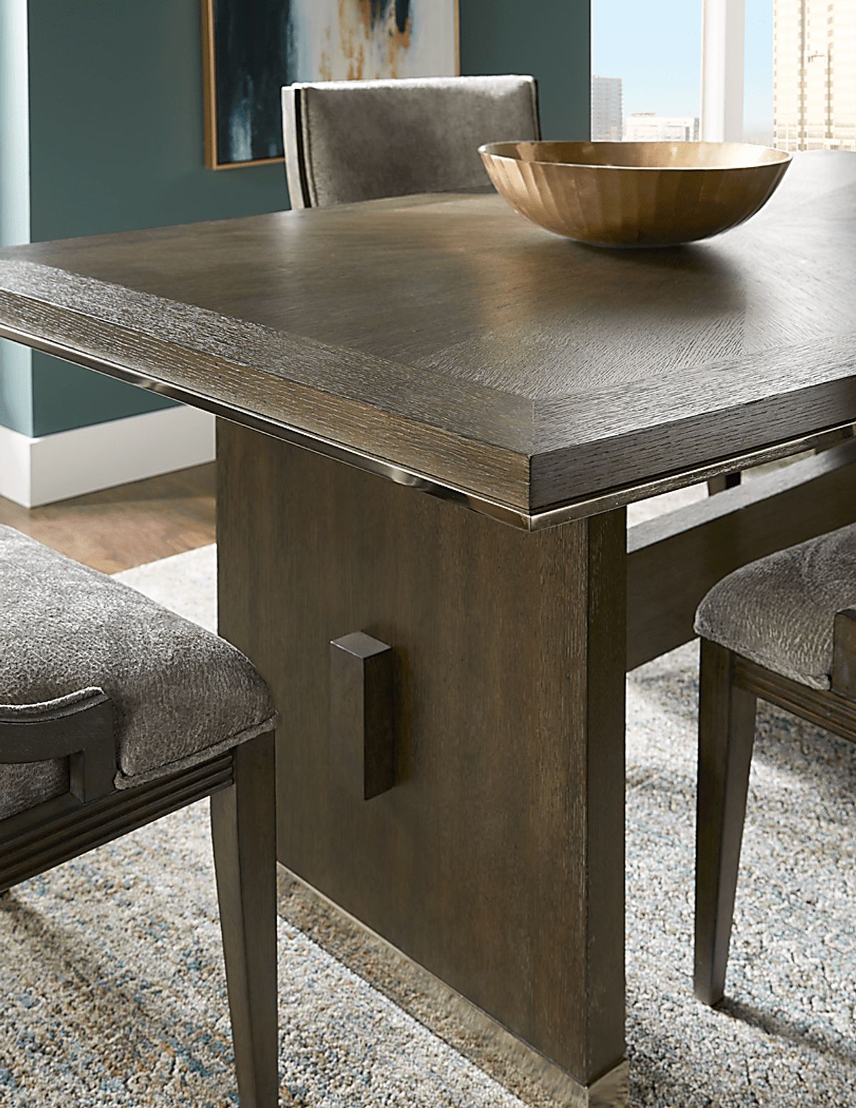 Taylor Trace Brown Dark Wood Rectangle Dining Table | Rooms to Go