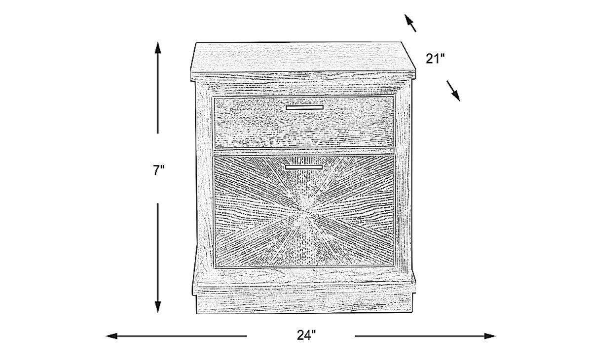Taylor Trace Tobacco Dark Wood File Cabinet | Rooms to Go